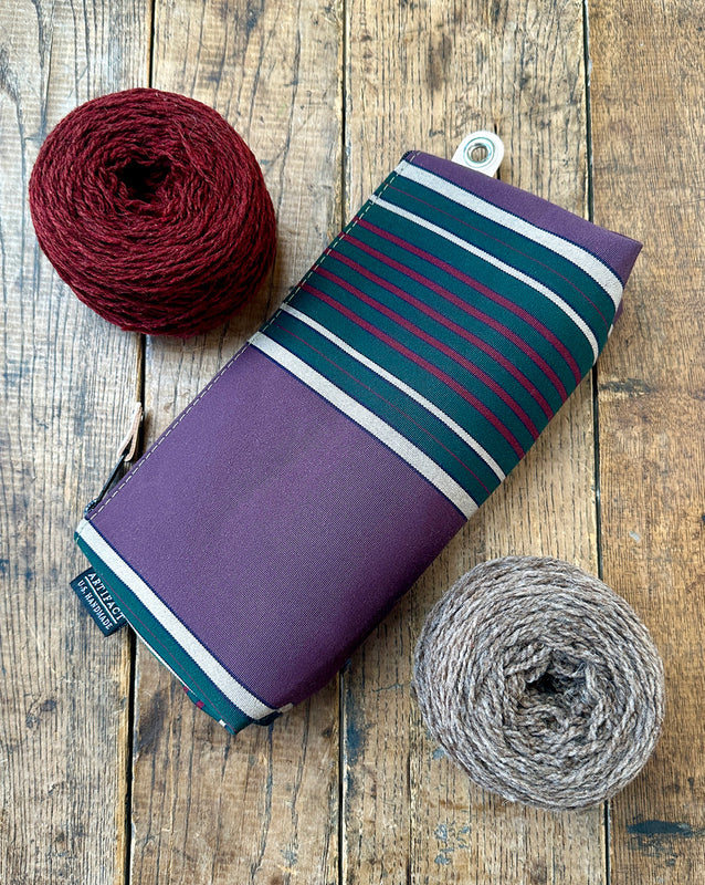 Knitting & Crochet Upcycled Zip Pouch | ARTIFACT | Handmade in Omaha, NE