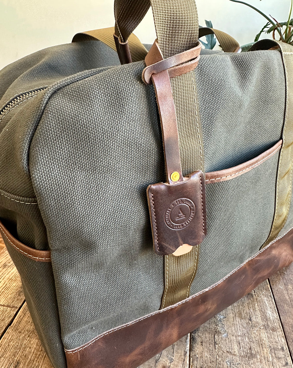 Luggage ID Tag in Full Grain Leather | ARTIFACT | Handmade in USA