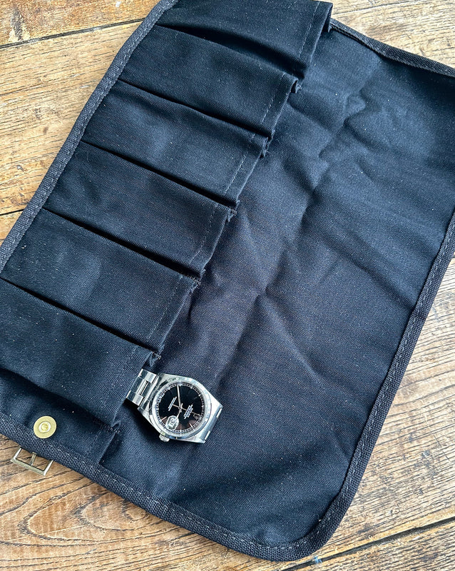 Watch Roll in Waxed Canvas & Leather | ARTIFACT - Made in USA