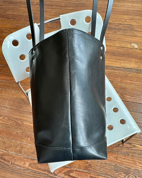 Full Grain Harness Leather Tote - Black | ARTIFACT | Made in USA