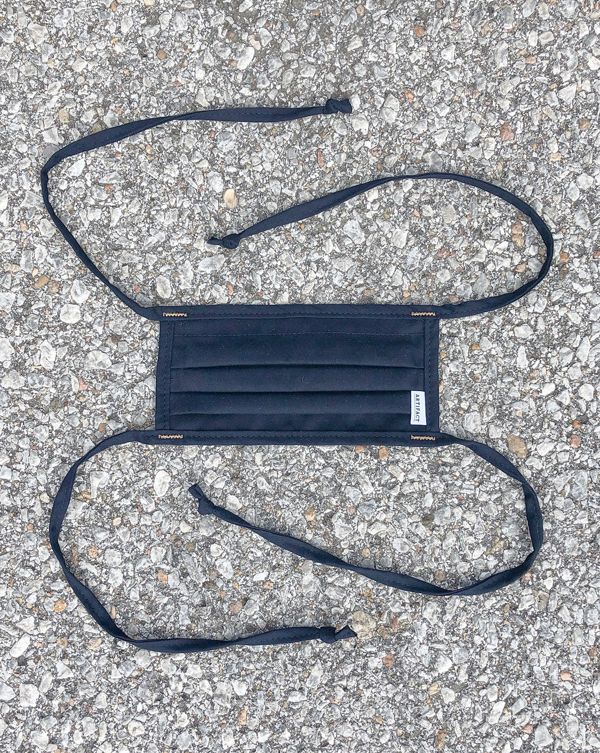 Navy Cotton Reusable Mask w/ Ties | ARTIFACT | Made in USA