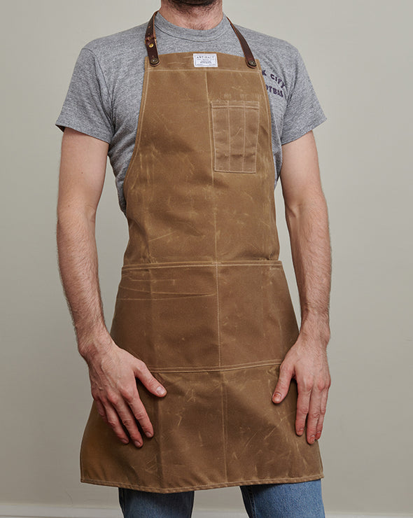 Garden Apron in Wax Canvas | ARTIFACT - Made in USA